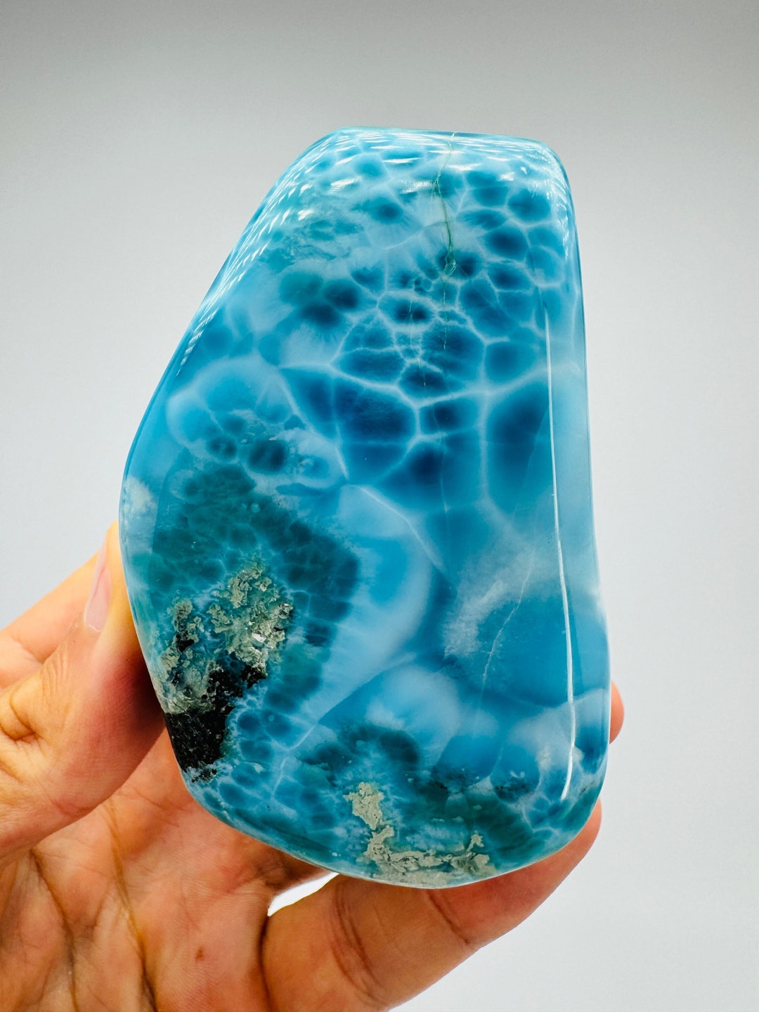 Rare* Super Blue Larimar Block,aaa Larimar,meditation Stone,larimar ...