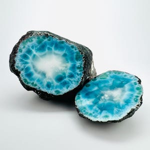 Perfect Rare Super Blue Larimar Geode,fractal Larimar,meditation Stone ...