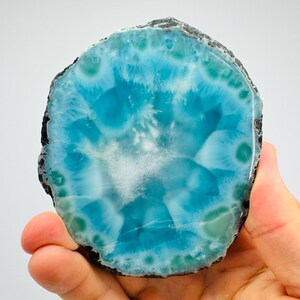 Perfect Rare Super Blue Larimar Geode,fractal Larimar,meditation Stone ...
