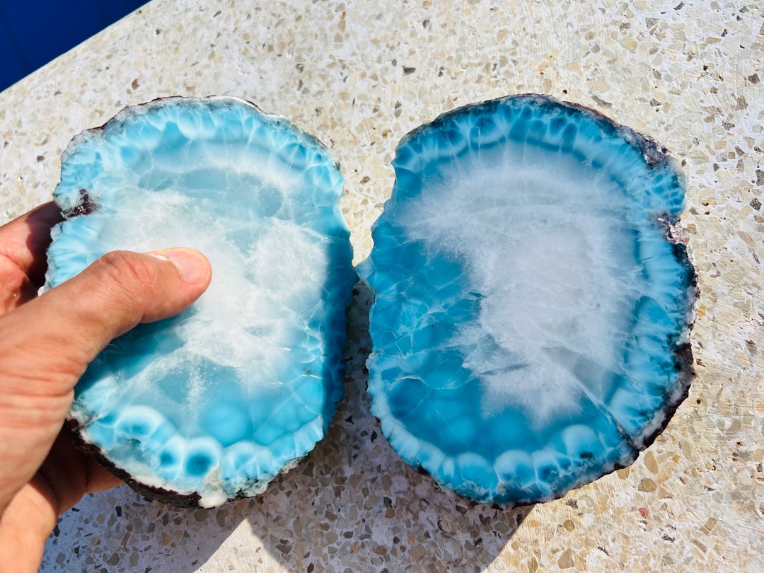 Big Rare AAA Larimar Geode,larimar Sphere,aaa Larimar,meditation Stone ...