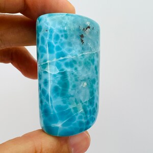 Exquisite Super Blue Larimar Tube,aaa Larimar,meditation Stone,palm ...