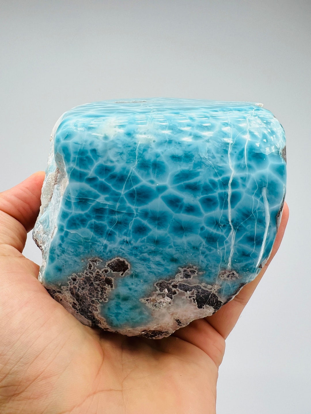 Huge Super Blue Larimar Slab,aaa Larimar,raw Larimar,meditation Stone ...