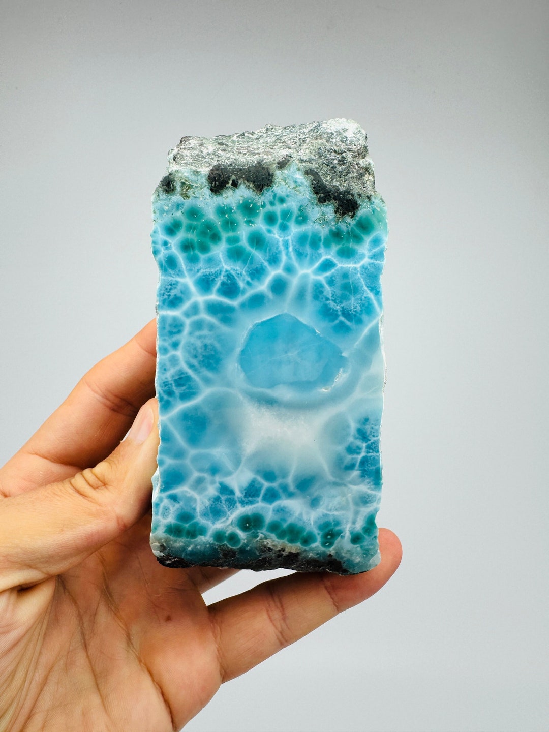 Awesome AAA and Super Blue Larimar Slab,meditation Stone,larimar Stone ...