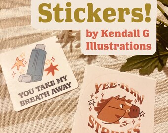 Sticker Pack Set of 6 Stickers | Fashion, Food, + Every Day-inspired ...