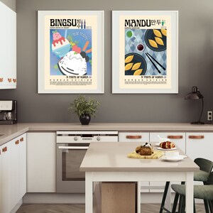 Bingsu Poster Vintage Style, Korean Food Vintage Wall Art, Korean ...