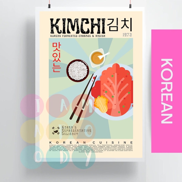 Korean Food Print - Etsy