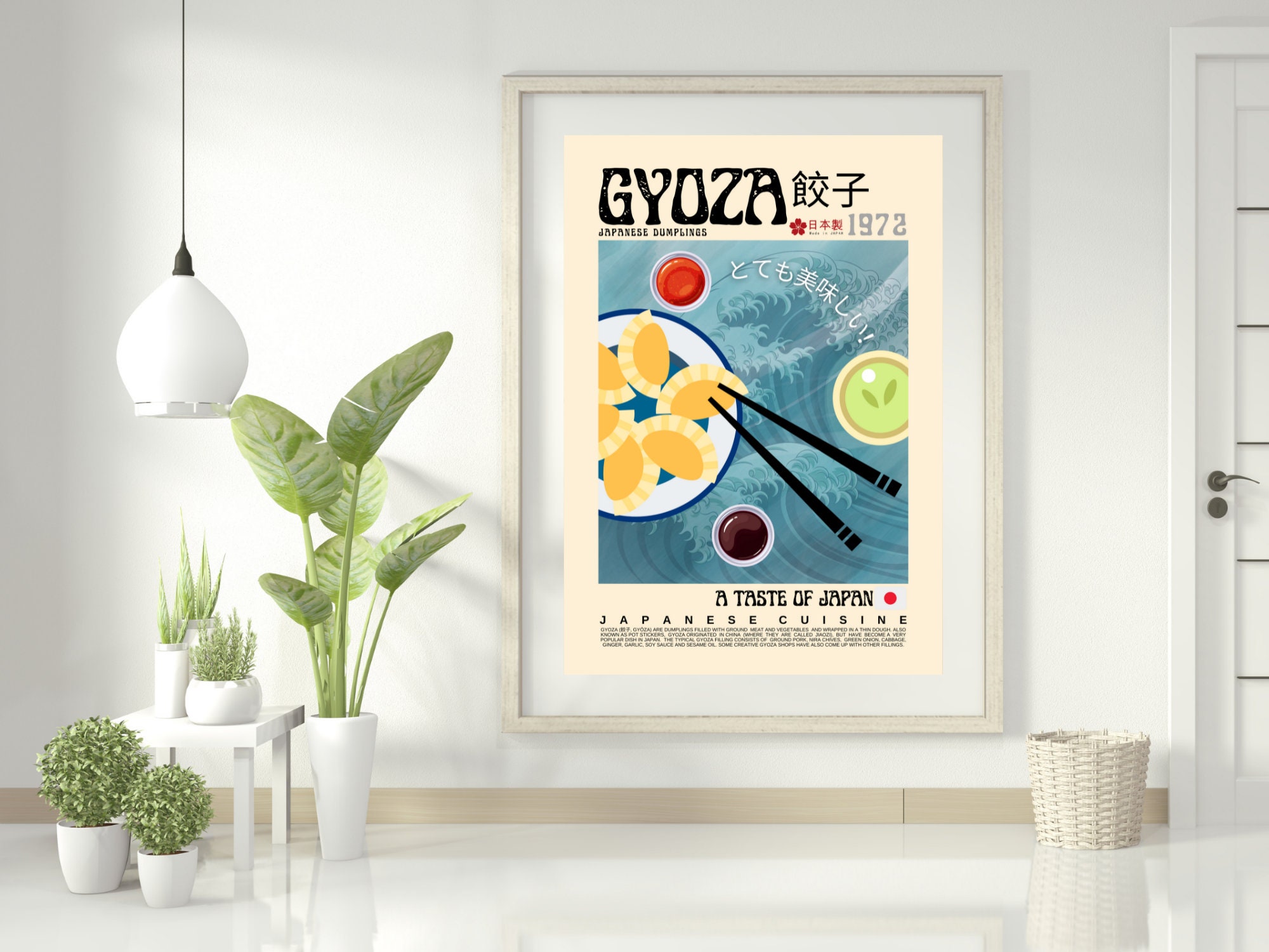 Gyoza Poster Vintage Feel Japanese Retro Food Wall Art - Etsy