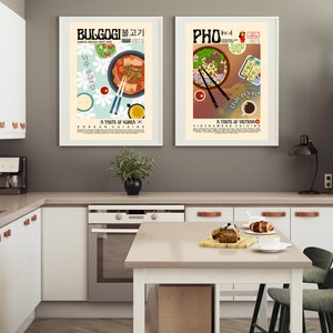 Pho Poster Vintage Style Vietnam Food Wall Art Vietnam - Etsy