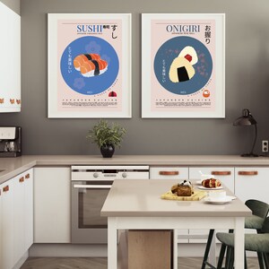 Onigiri Poster Retro Style Japanese Vintage Food Wall Art - Etsy