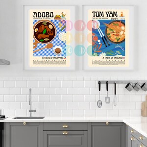 Adobo Poster Retro Style, Filipino Cuisine Wall Art, Vintage ...