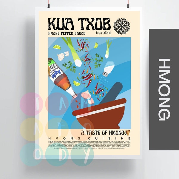 Hmong Food Poster - Etsy