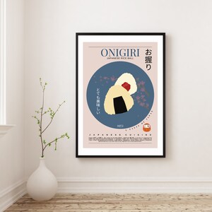 Onigiri Poster Retro Style Japanese Vintage Food Wall Art - Etsy