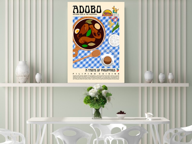 Adobo Poster Retro Style Filipino Cuisine Wall Art Vintage - Etsy