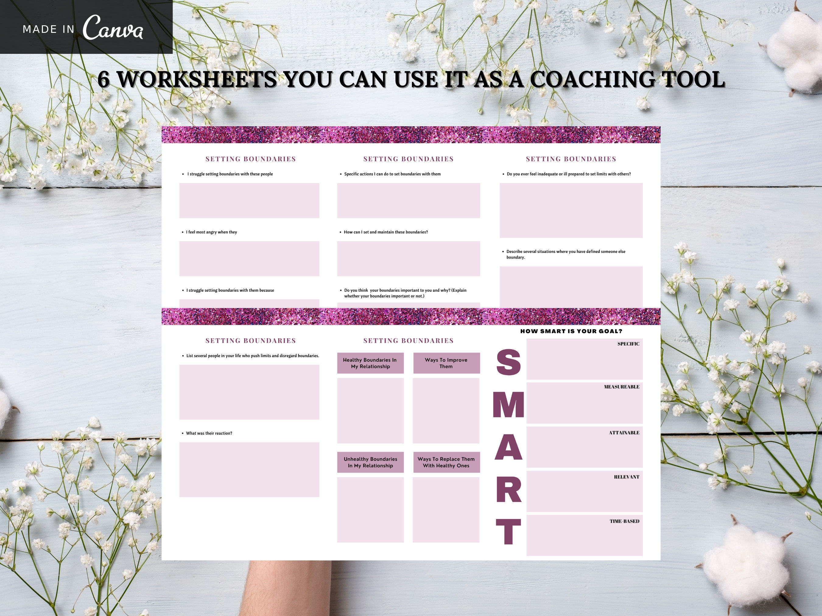 Setting Healthy Boundaries Coach Workbook, Done for You Ebook, PLR ...