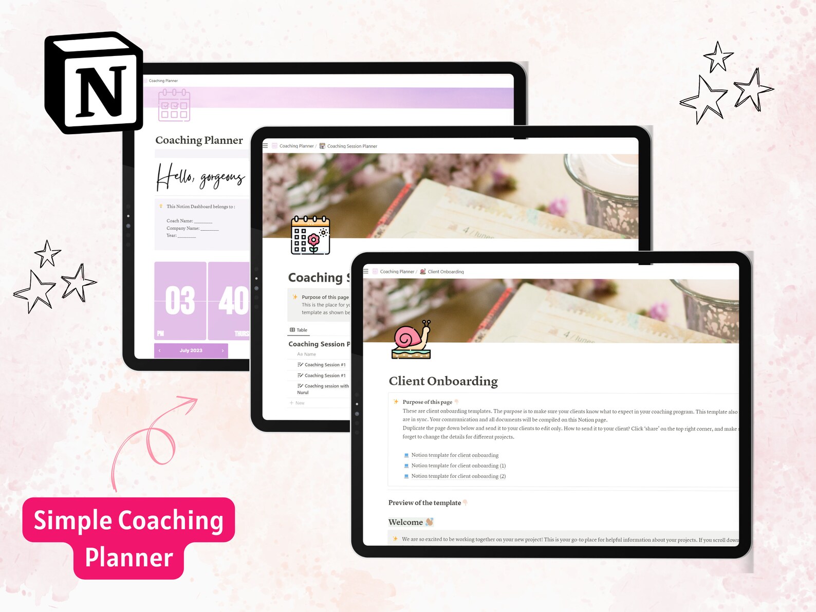 Notion Coaching Planner, Notion Dashboard, Notion Template for Coaches: Plan, Track, and Inspire ...
