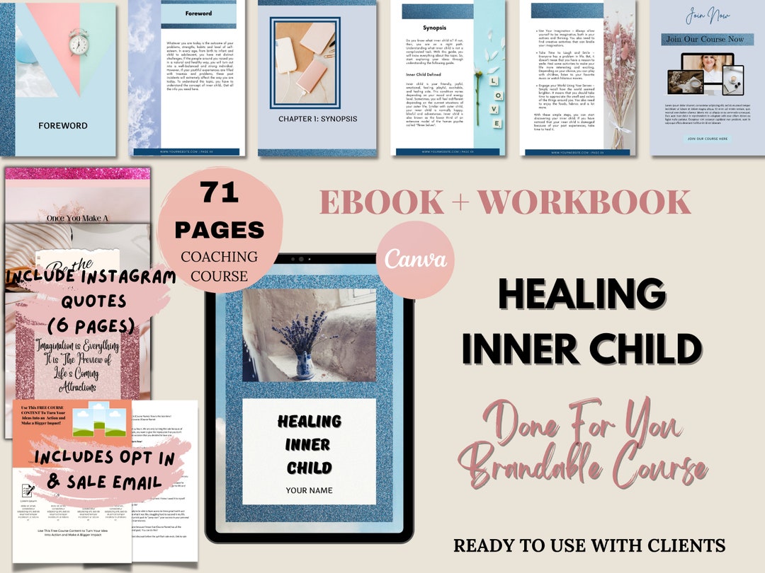 Inner Child Healing Coach Workbook, Done for You Heal Inner Child ...