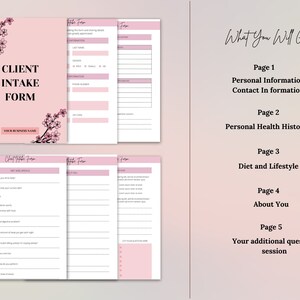 Client Intake Form for Coaches Coaching Form Client | Etsy