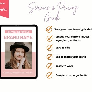 Services and Pricing Guide Template Price List Client - Etsy