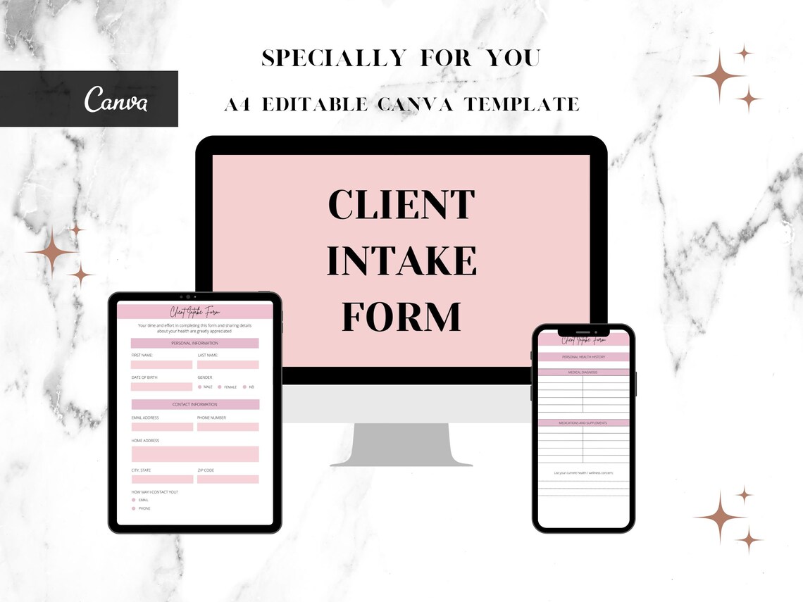 Client Intake Form for Coaches Coaching Form Client - Etsy