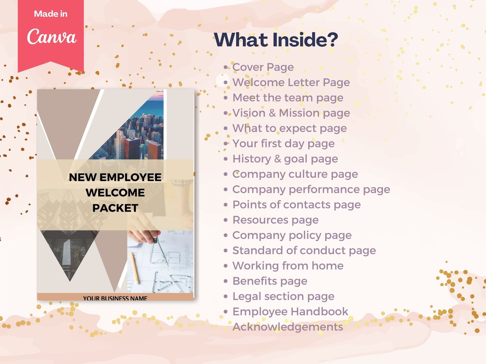 New Hire Welcome Packet, New Employee Guide, Employee Welcome Package ...