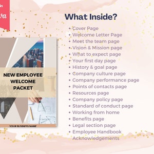New Hire Welcome Packet, New Employee Guide, Employee Welcome Package ...