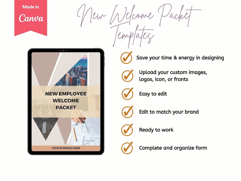 New Hire Welcome Packet, New Employee Guide, Employee Welcome Package ...
