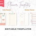 Editable Printable Planner Template Canva, Canva Template Kit, Daily ...