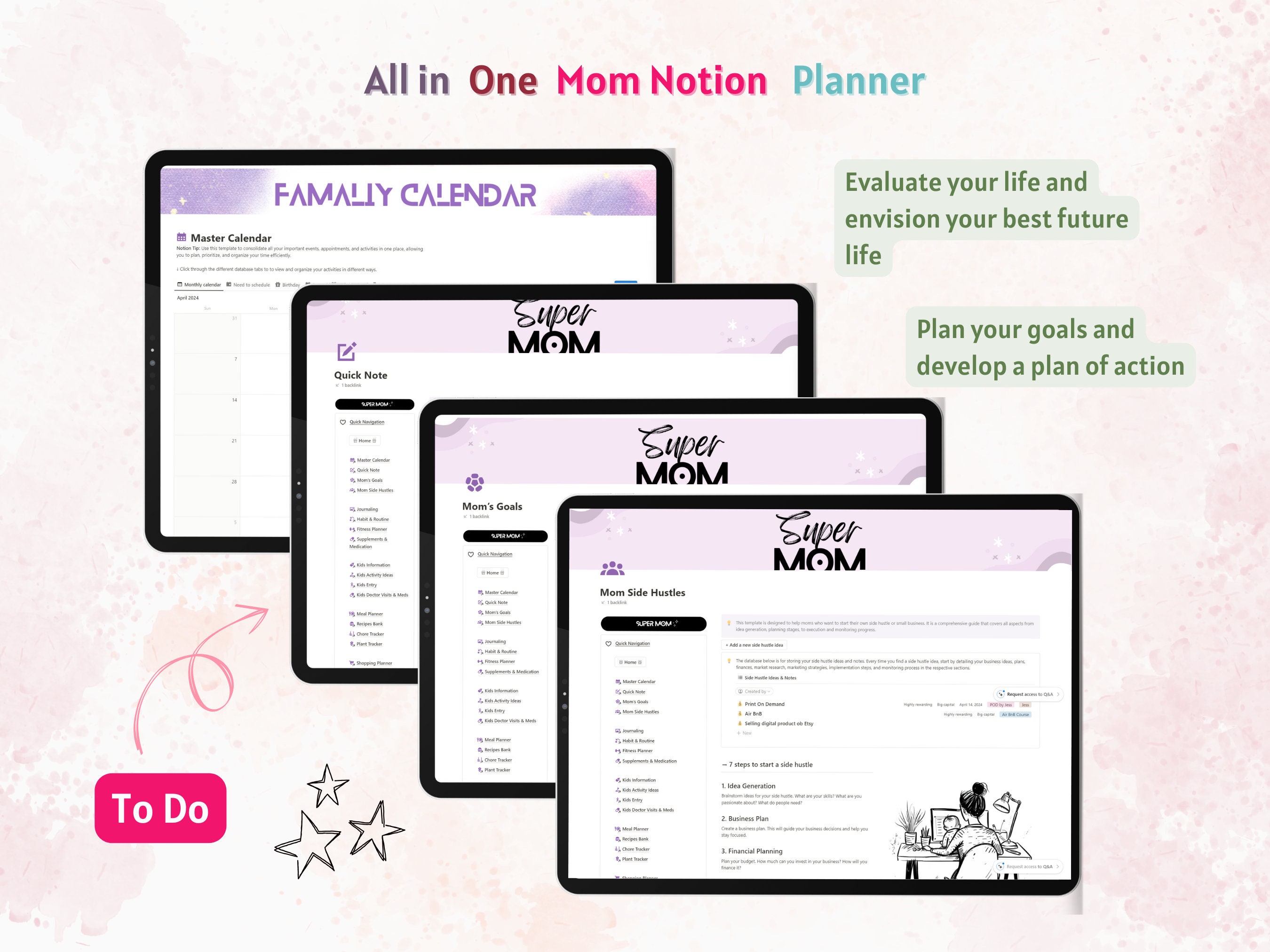 Mom Planner Notion Template, Family Notion Template, Habit Tracker, Mom ...