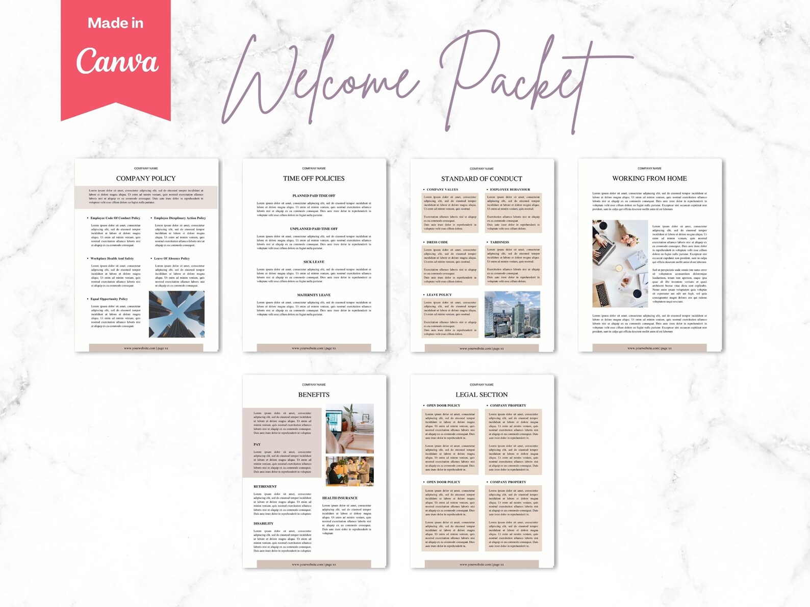 New Hire Welcome Packet, New Employee Guide, Employee Welcome Package ...