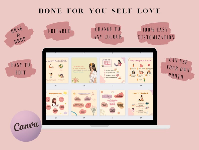 30 Done for You Self Love Engagement Social Media Post, Life Coaching ...
