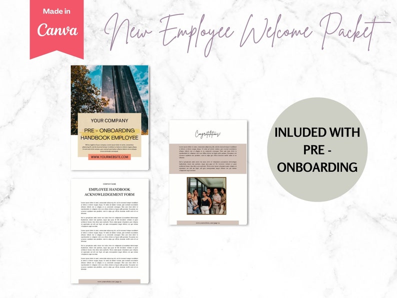 New Hire Welcome Packet, New Employee Guide, Employee Welcome Package ...
