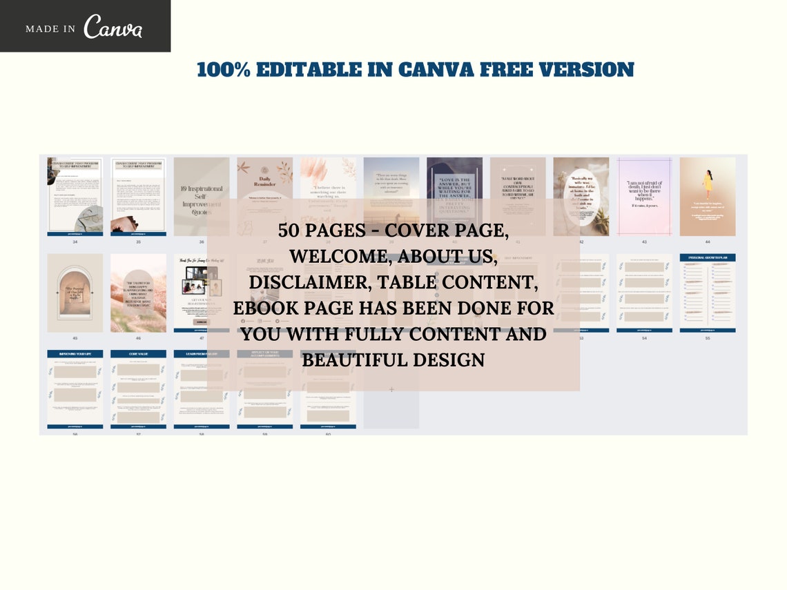 Done for You Ebook, Self Improvement, Lead Magnet, Brandable Workbook ...