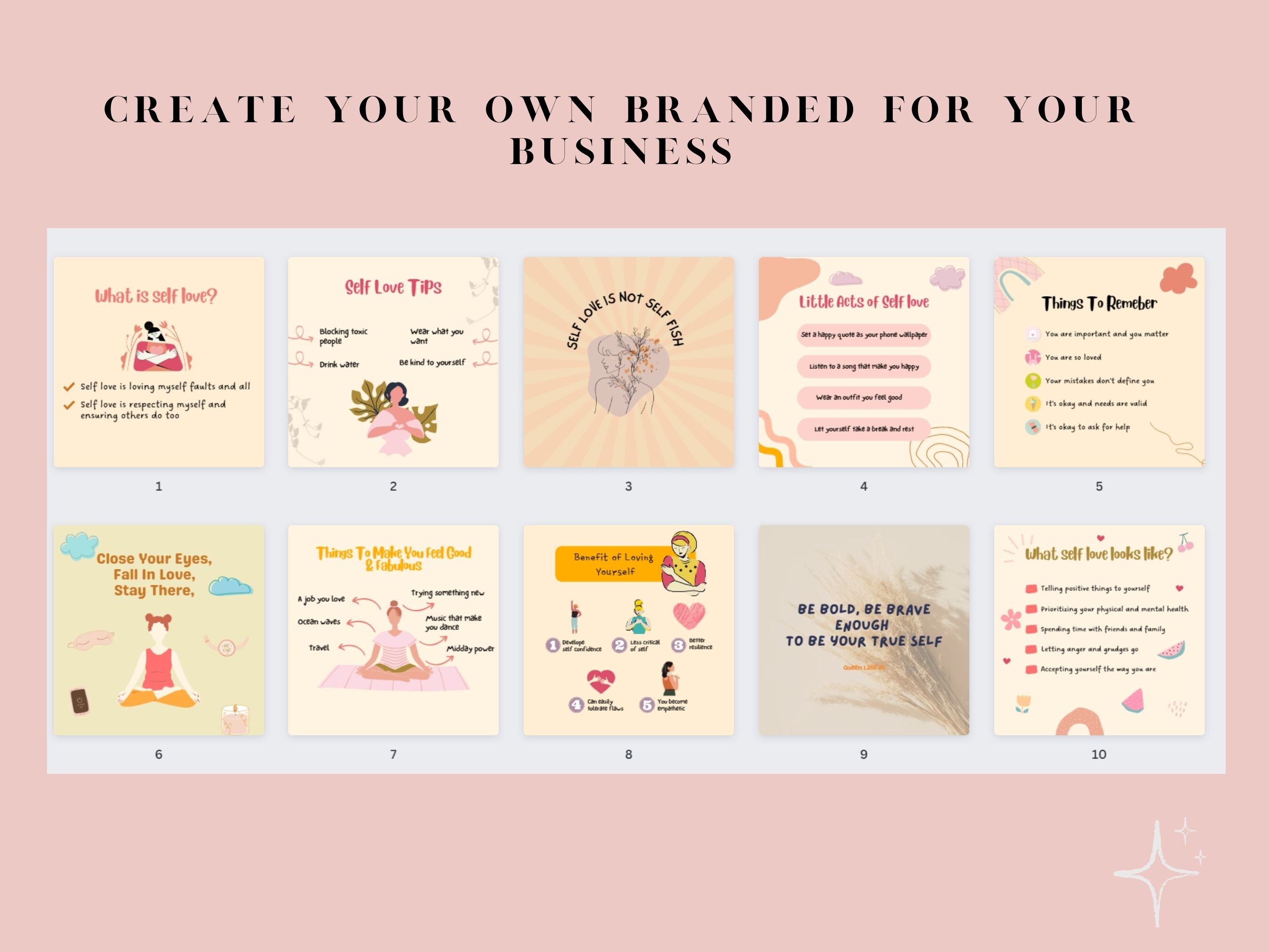 30 Done for You Self Love Engagement Social Media Post, Life Coaching ...