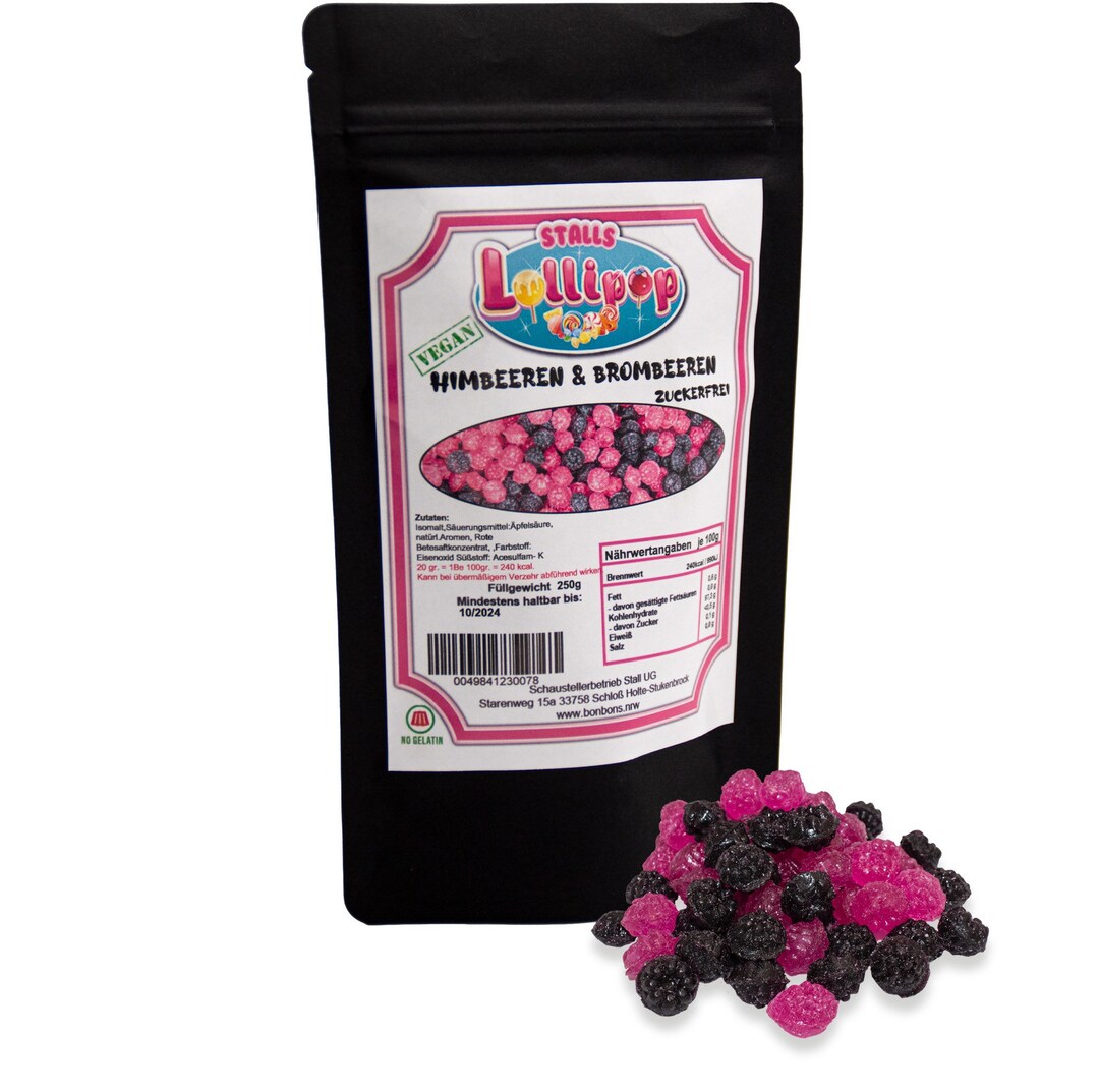 Sugar-free Raspberry-blackberry Candies 250g High Quality Candy Blend ...