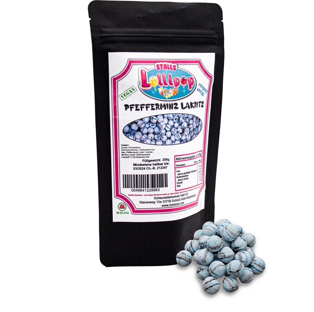 Bonbon Peppermint Liquorice Sweden Liquorice 250g Peppermint Liquorice ...