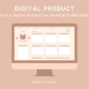 BUNDLE 2022 Calendar & Planner Digital Printable Pastel - Etsy