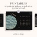 2022 Monthly Calendar Digital Printable Modern Black Elegant Dark ...