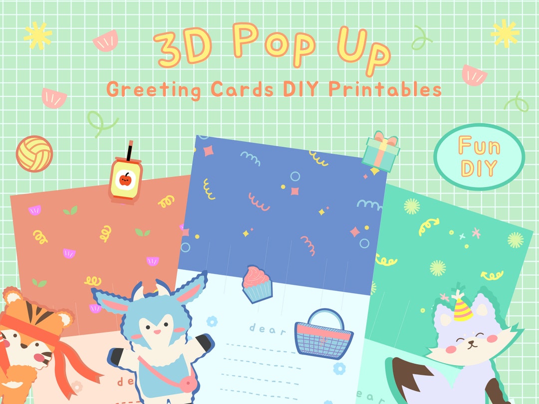 DIY 3D Greeting Cards Printables | Rainbow Color Appreciation Cards ...