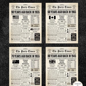 1965 Australia 60th Birthday Newspaper Print: Australian History ...