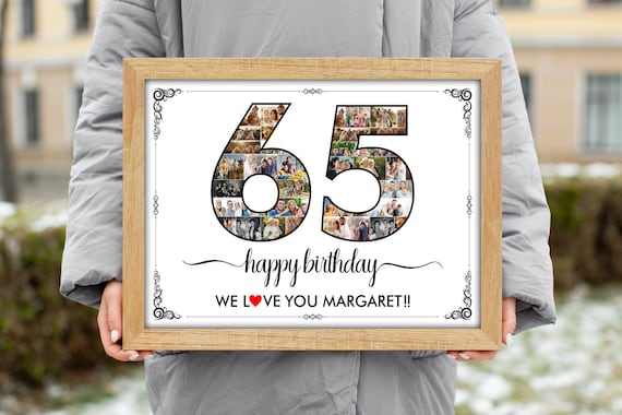 65th Birthday Gift 65th Birthday Party Decoration 65 Number - Etsy