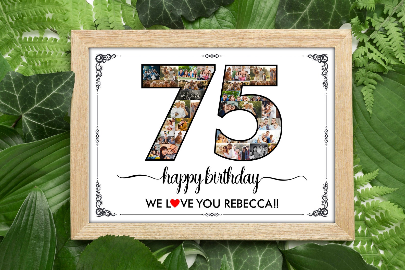 75th Birthday Gift 75th Birthday Party Decoration 75 Number - Etsy