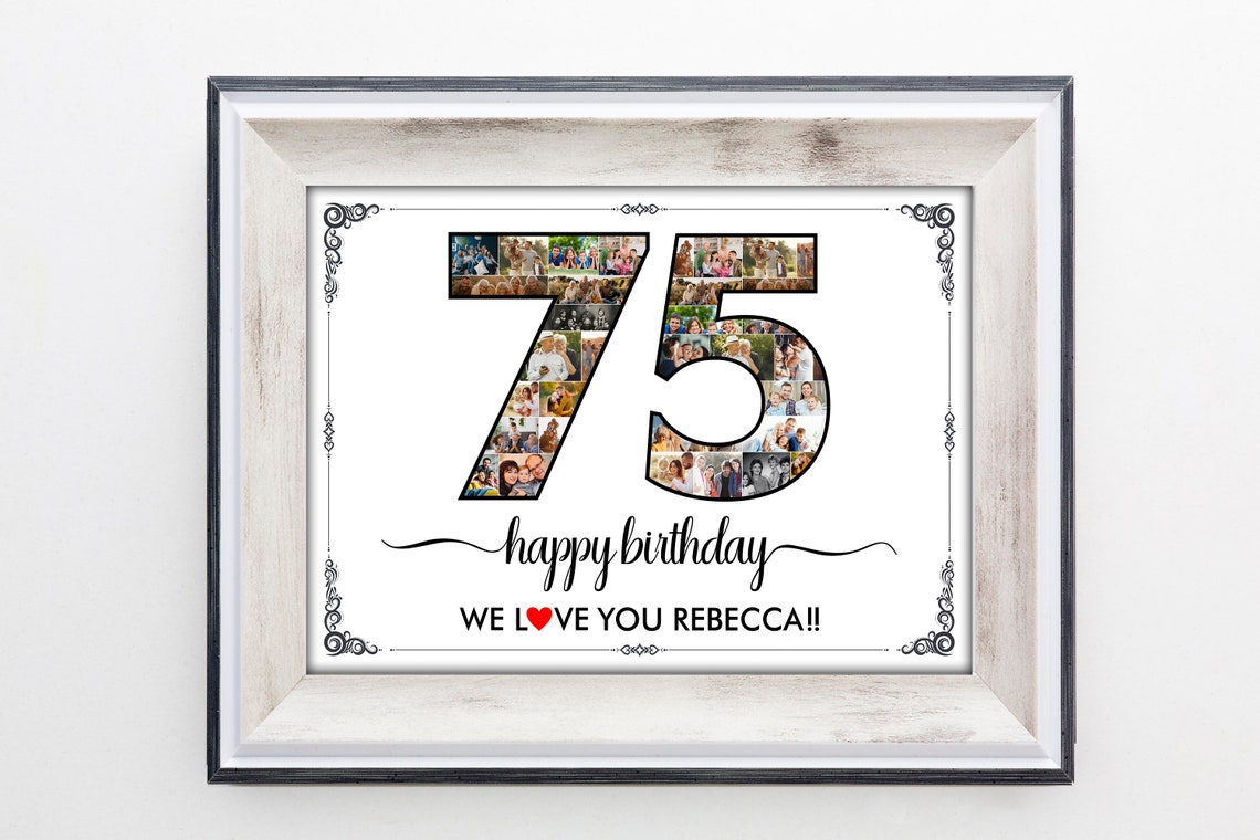 75th Birthday Gift 75th Birthday Party Decoration 75 Number - Etsy