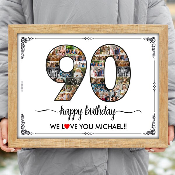 Photo Collage 90th Birthday - Etsy