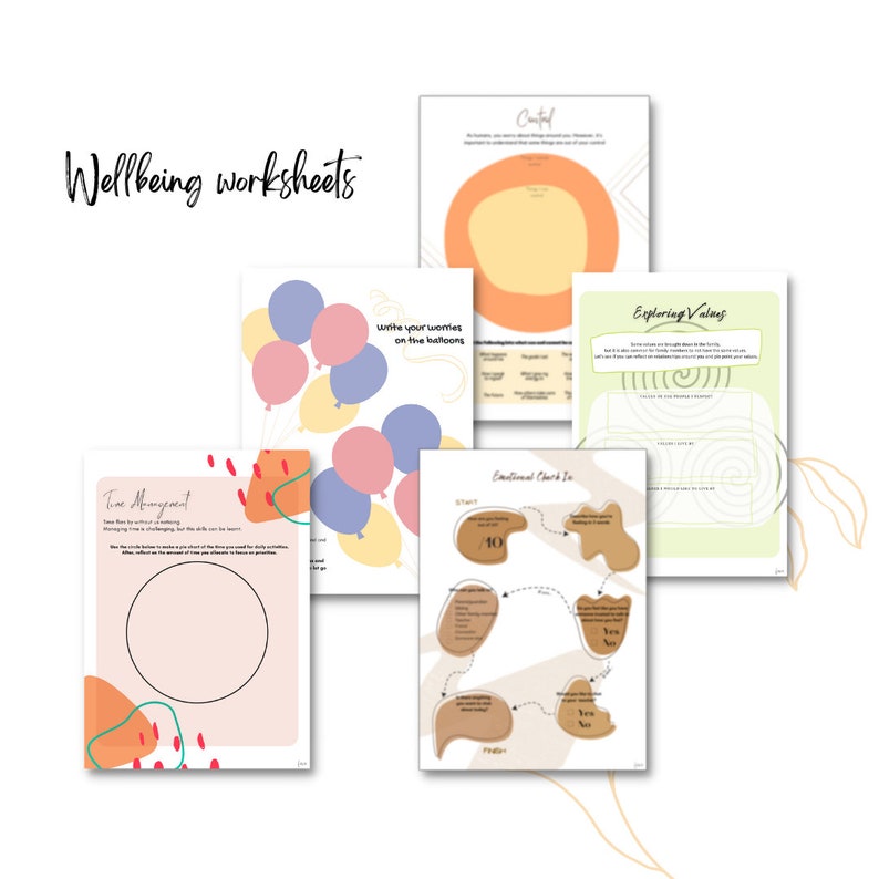Wellbeing Journal; Therapy Activities, Therapy Worksheets, Wellbeing ...