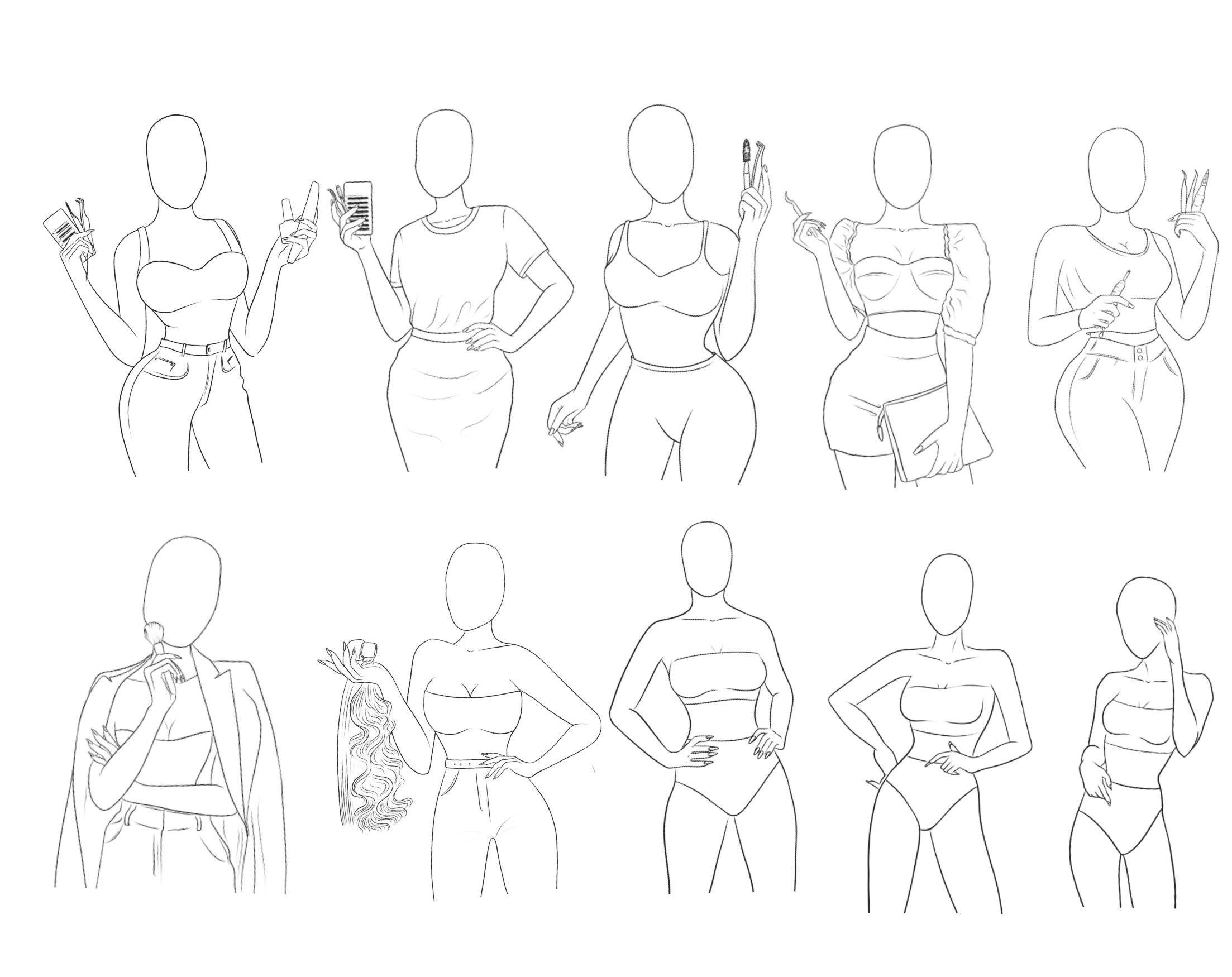 Logo Body Stamps Procreate Logo Figure Stamps Procreate - Etsy