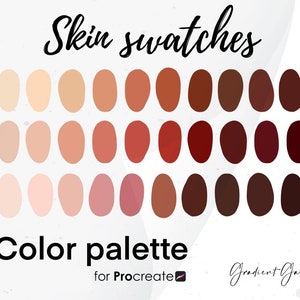Basic Skin Swatches Procreate Color Palette iPad Procreate Tools Skin ...