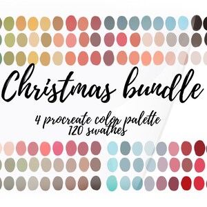 Christmas Procreate Color Palette Bundle iPad Procreate Tools Christmas Color Swtches Set Winter ...