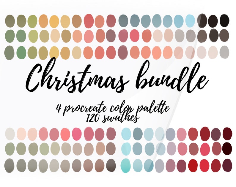 Christmas Procreate Color Palette Bundle Ipad Procreate - Etsy