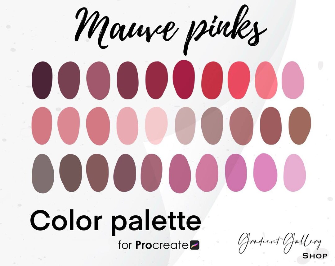 Mauve Pinks Procreate Color Palette iPad Procreate Tools Pink Color ...