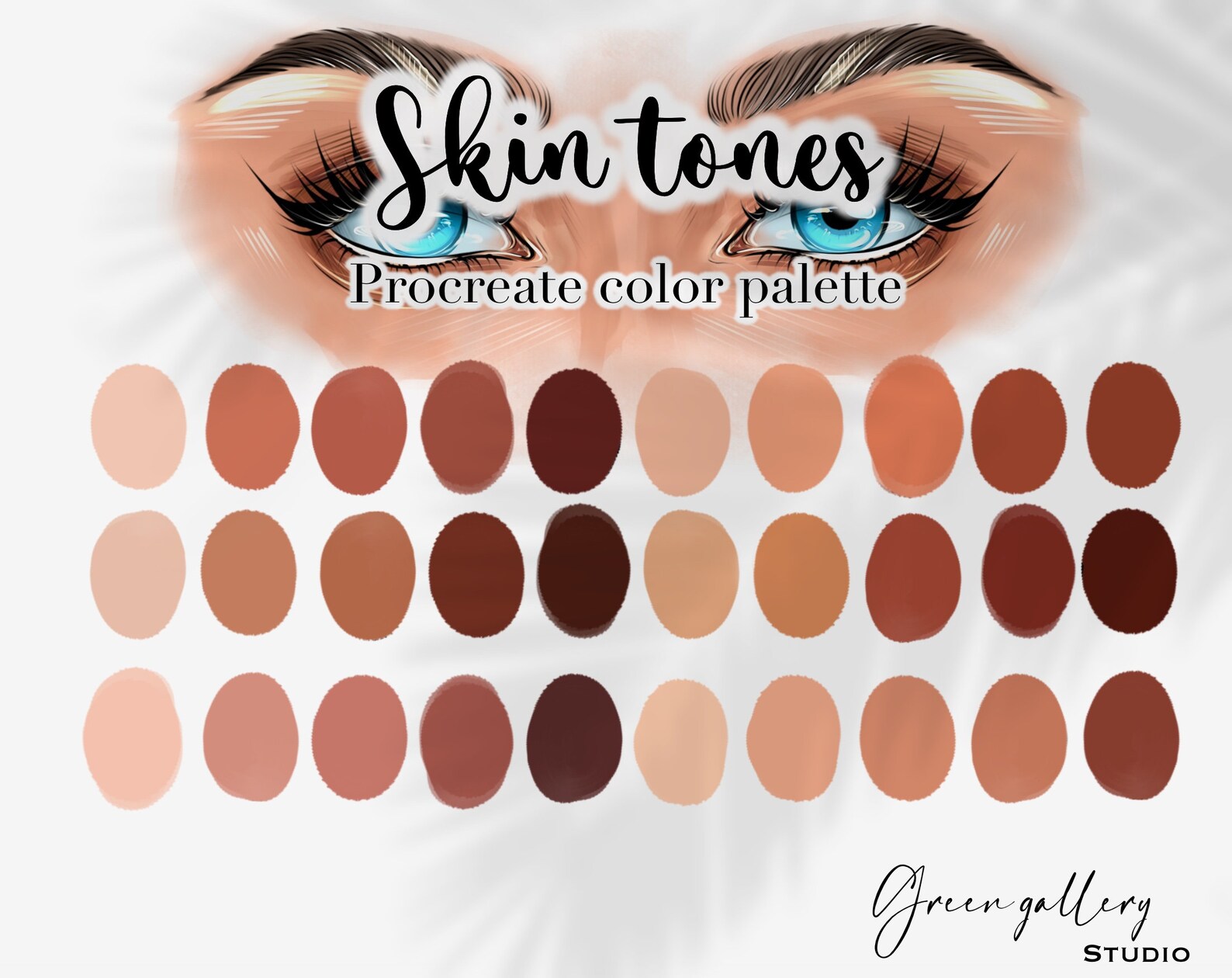 Basic Skin Tones Procreate Color Palette Bundle Ipad - Etsy